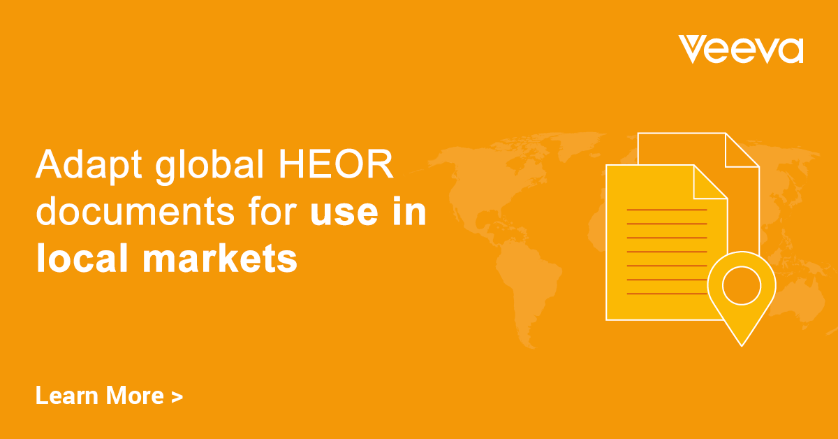 Adapt global HEOR documents for local markets | Veeva Systems Europe