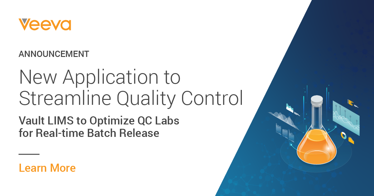 Veeva Announces New Application to Optimize Quality Control Labs ...