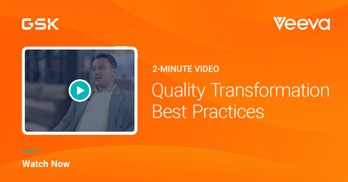 Quality Transformation Best Practices | Veeva Systems Europe