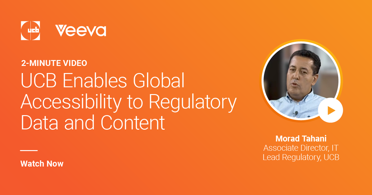 UCB Enables Global Accessibility to Regulatory Data and Content | Veeva