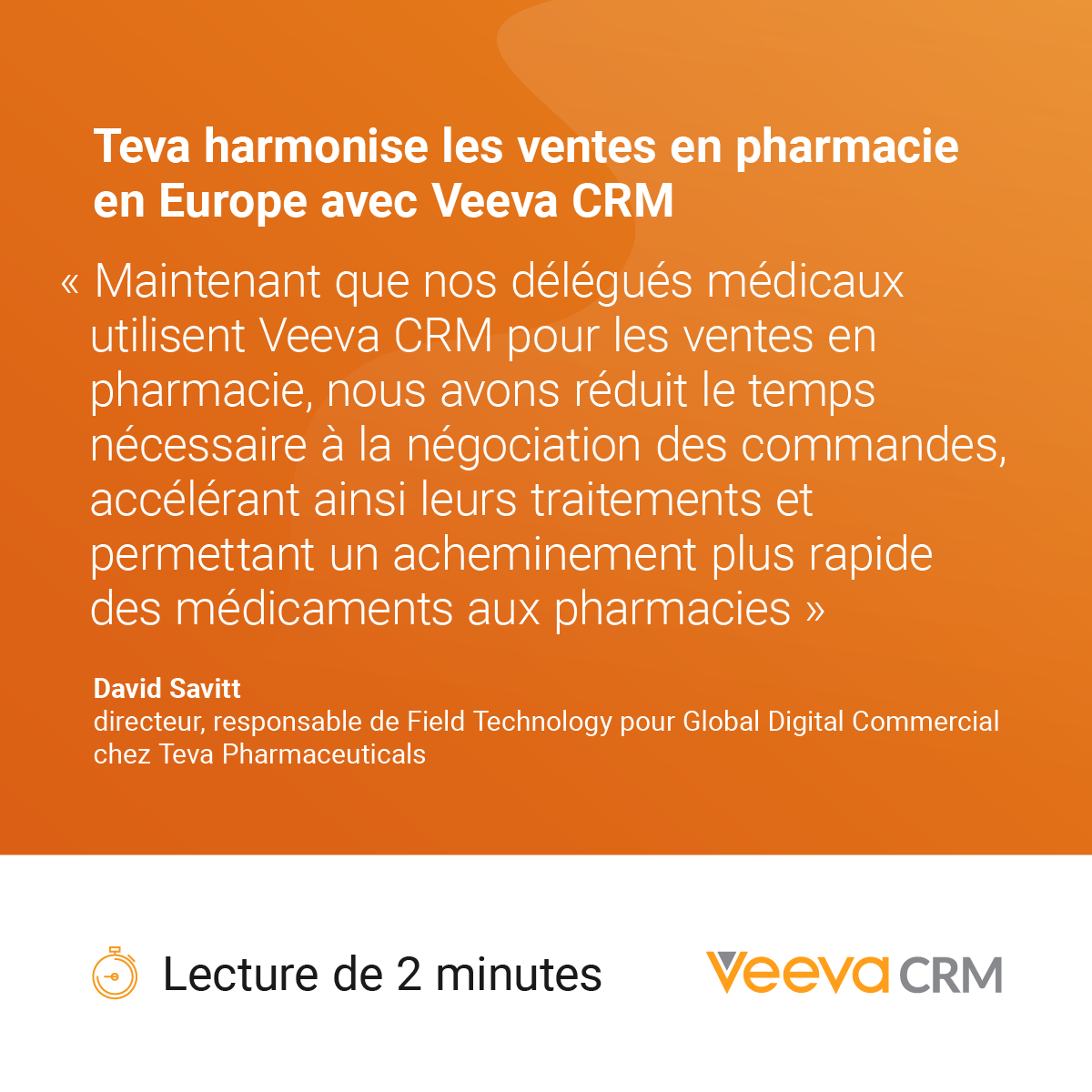 Teva harmonise les ventes en pharmacie en Europe avec Veeva CRM | Veeva ...