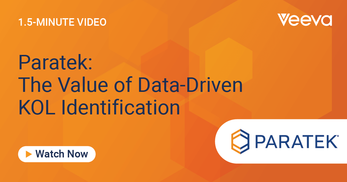 Paratek: The Value of Data-Driven KOL Identification | Veeva Systems Europe