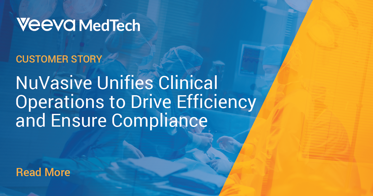 NuVasive Unifies Clinical Operations to Drive Efficiency and Ensure ...