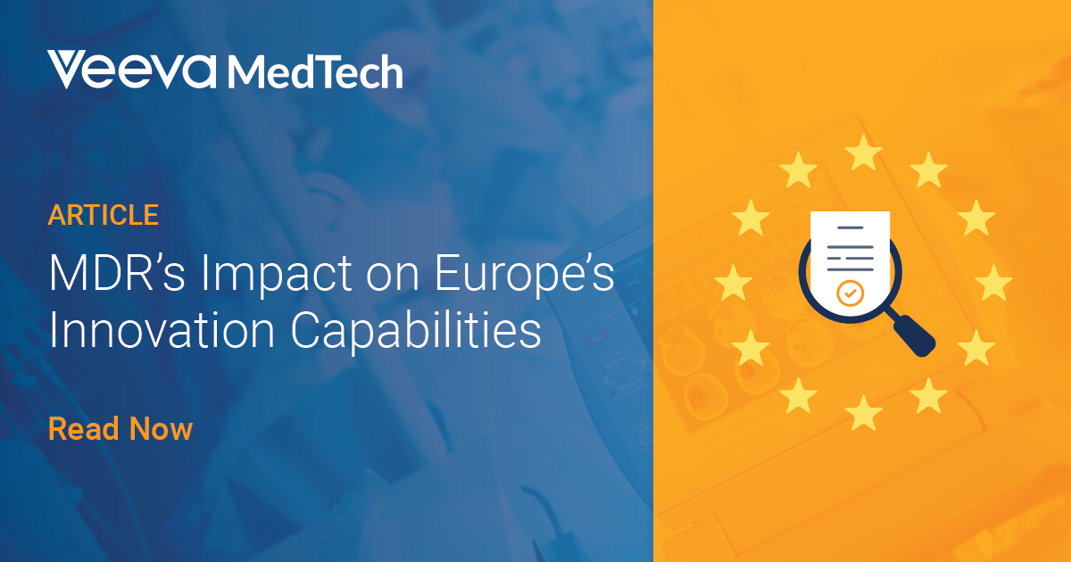 MDR's Impact on Europe's Innovation - Veeva MedTech