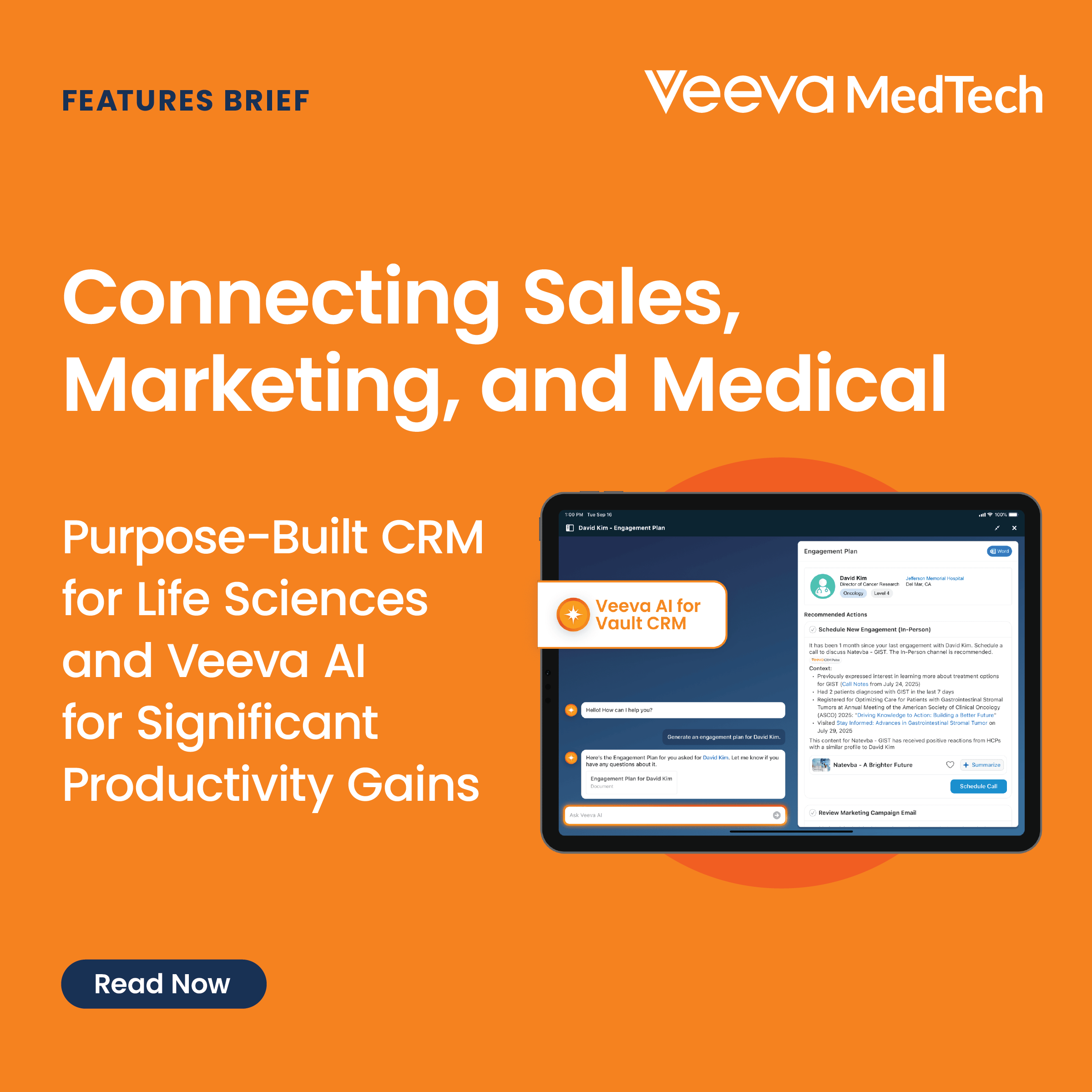Vault CRM Suite Features Brief - Veeva MedTech