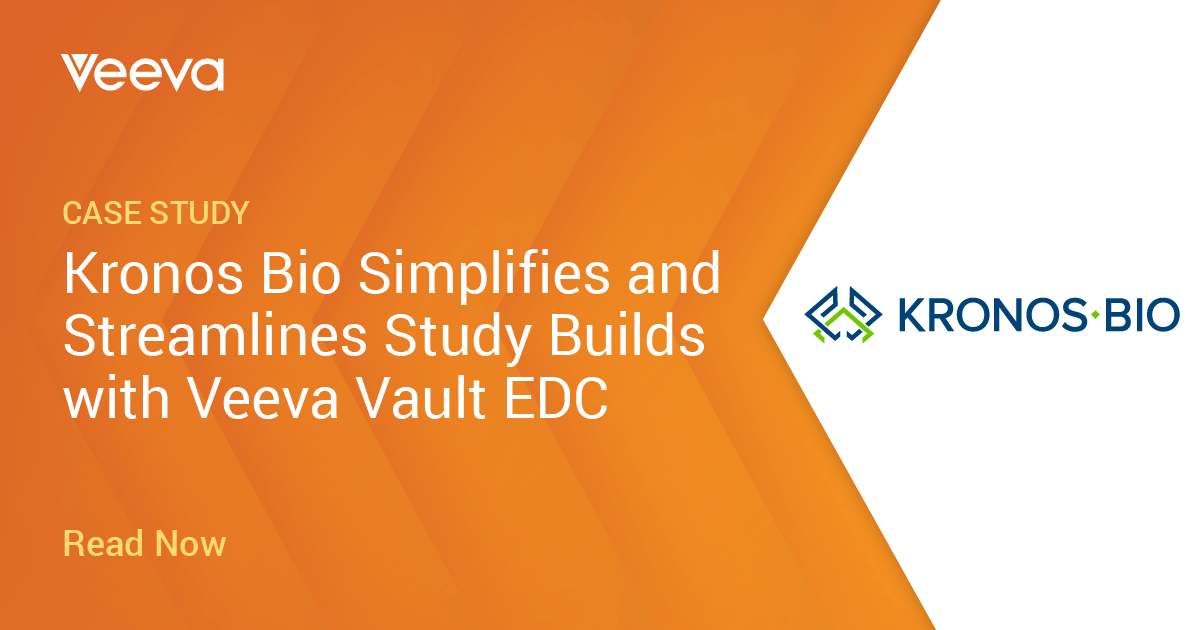 Kronos Bio Simplifies and Streamlines Study Builds | Veeva