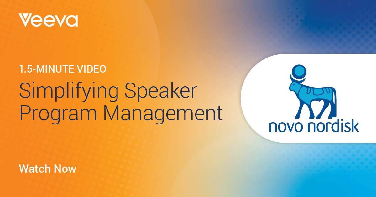 Novo Nordisk: Simplifying Speaker Program Management | Veeva