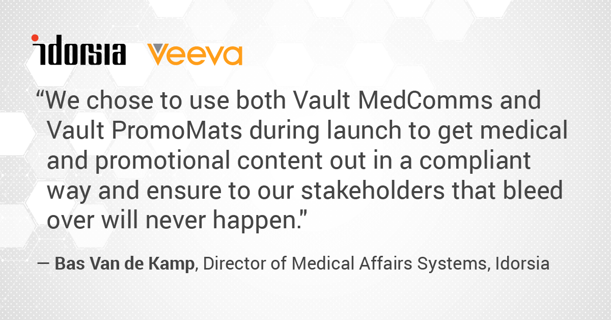 Idorsia Builds Content Strategy with Veeva MedComms and PromoMats | Veeva