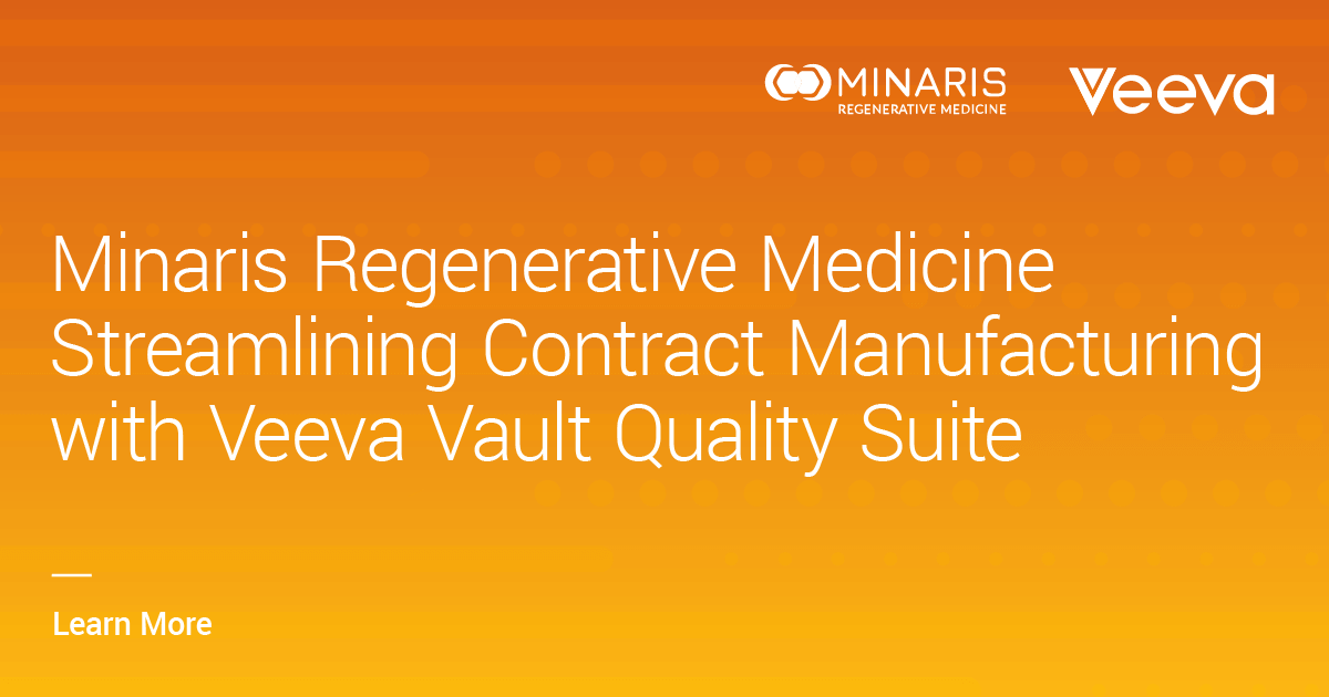 Minaris Regenerative Medicine Streamlining Contract Manufacturing with ...