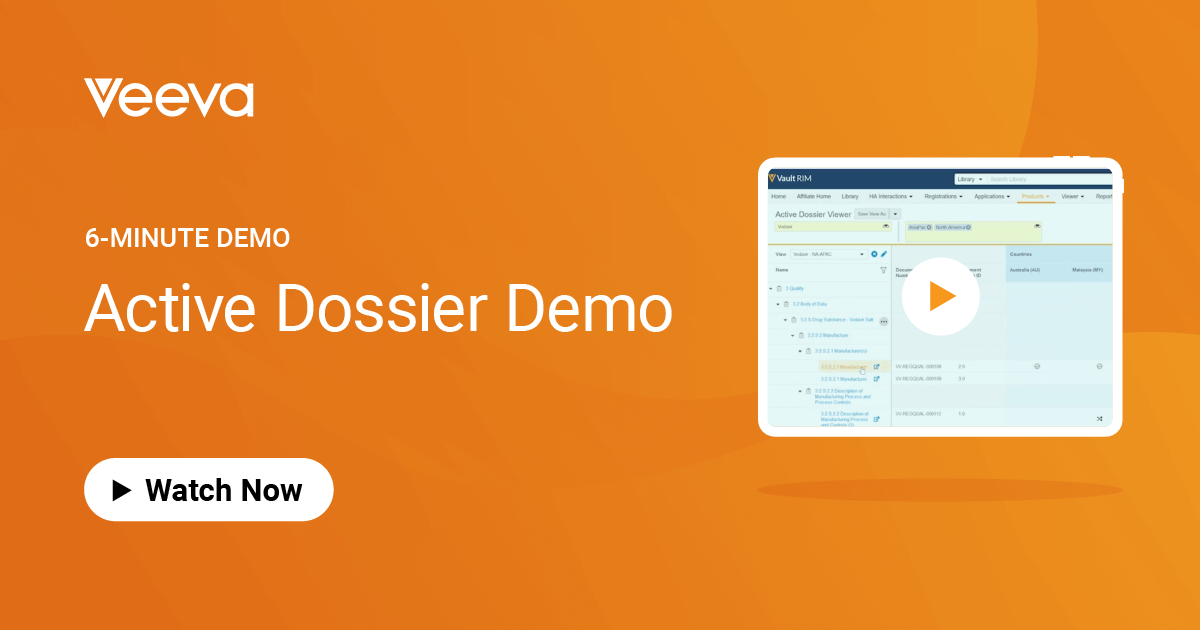 Active Dossier Demo | Veeva