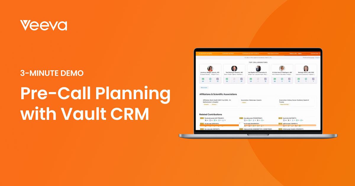 Pre-Call Planning with Vault CRM | Veeva