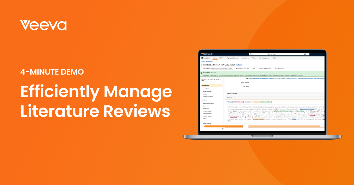 Efficiently Manage Literature Reviews | Veeva