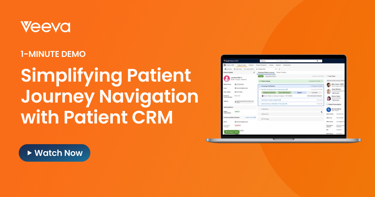 Simplifying Patient Journey Navigation with Veeva Vault Patient CRM | Veeva